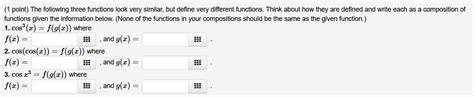solved 1 point the following three functions look very