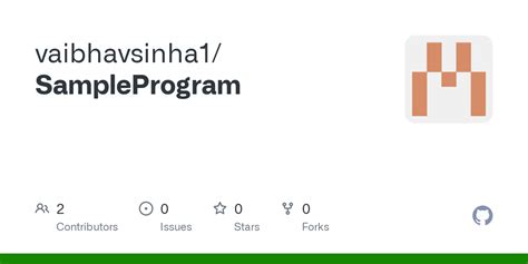 GitHub Vaibhavsinha SampleProgram