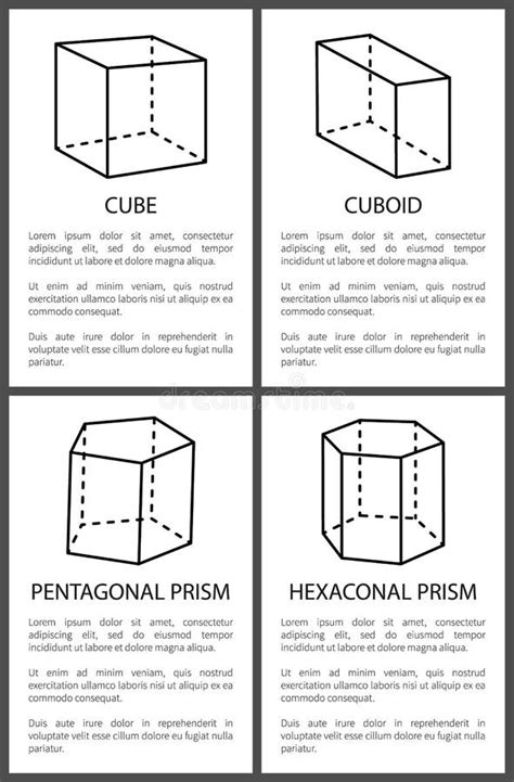 Hexagonal And Pentagonal Pentagrammic Black Prisms Stock Vector