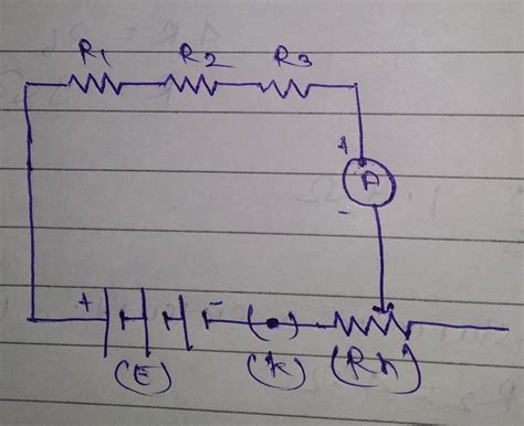 the diagram of an electric circuit shows three parallel resistors