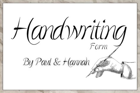 Handwriting Form Font By Paulhannah6395 · Creative Fabrica