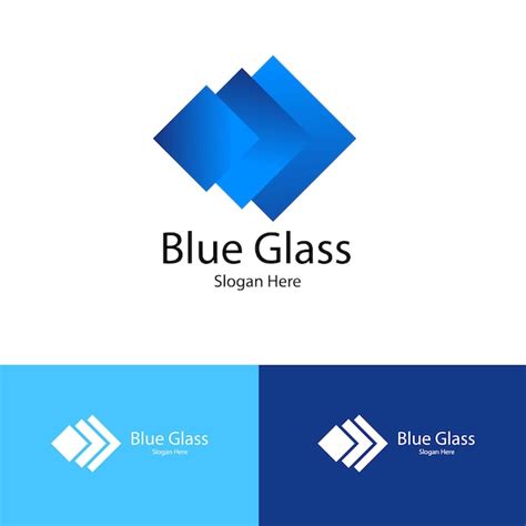 Premium Vector Gradient Glass Logo Template Set Vector