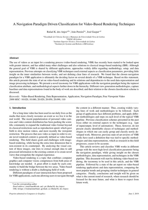 Pdf A Navigation Paradigm Driven Classification For Video Based