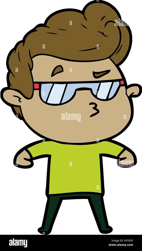 Cartoon Cool Guy Stock Vector Image And Art Alamy
