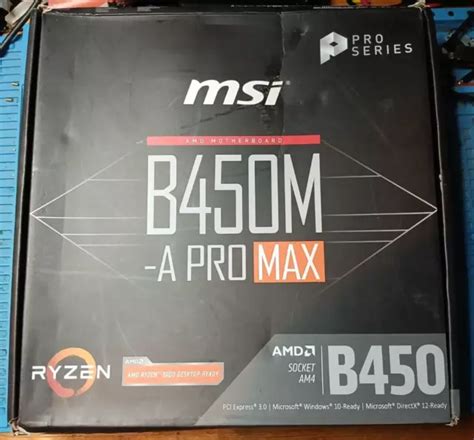 MSI B450M PRO-VDH MAX, AMD AM4 B450 Micro ATX Motherboard !!!Faulty ...