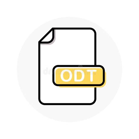 ODT File Format Extension Color Line Icon Stock Vector Illustration Of Save Format 108715719