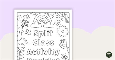 Split Class Fast Finisher Booklet Front Cover Affirmation Theme