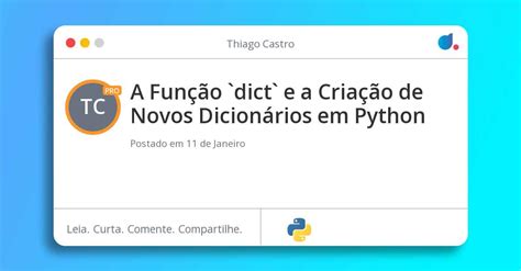A Função `dict` E A Criação De Novos Dicionários Em Python