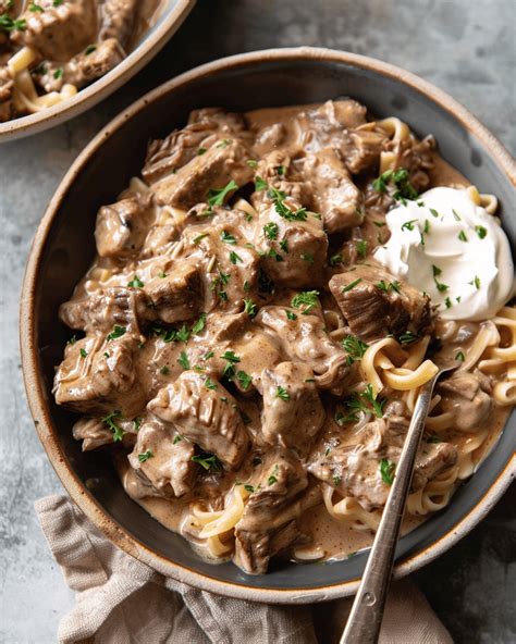 Beef Stroganoff With Sour Cream Just So Savory