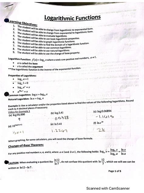 3 2 logarithmic functions pdf