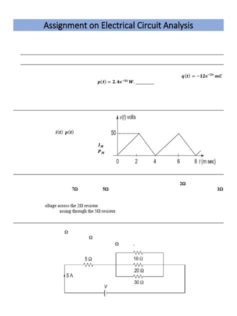 Eca Assignment Pdf Electrical Network Network Analysis