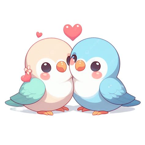 Cute Cartoon Love Birds