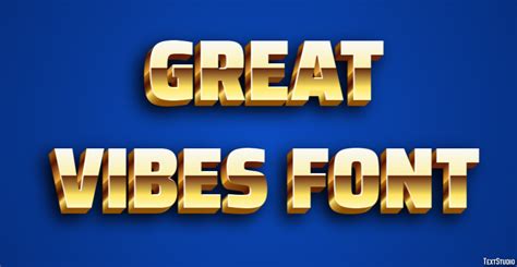 Great Vibes Font Text Effect And Logo Design Font