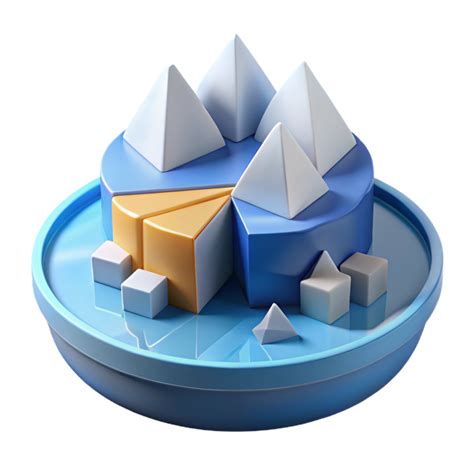 Data Visualization 3d Pie Chart With Cubes And Pyramids 55139487 Png
