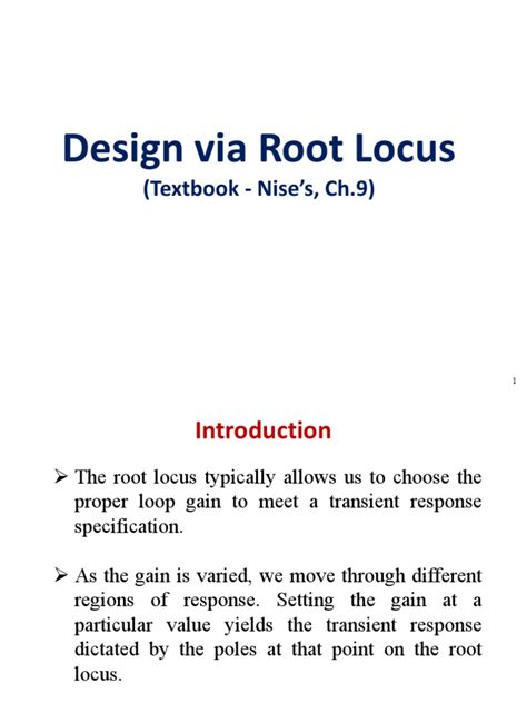 chap 9 1 design via root locus avesis pdf control theory steady state