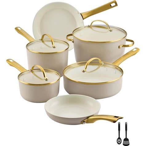 Farberware Forged Induction Ceramic Nonstick Pots And Pans Set With