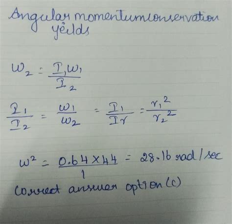 A Body Of Mass Kg Is Rotating On A Circular Path Of Radius M With An Angular Velocity