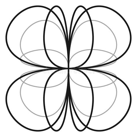 Intersecting Lines W Symmetric Geometry Abstract Radial Geometric Element Stock Vector
