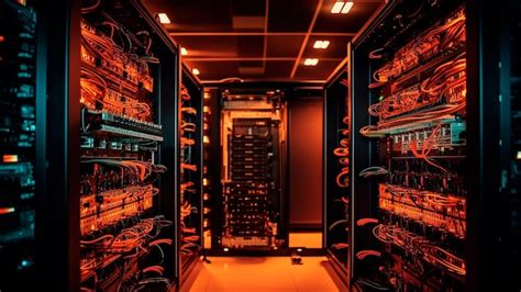 Premium Ai Image The Room Is Filled With A Massive Supercomputer Colossal Server Generative Ai