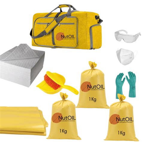 Kit Antiderrames Portatil 35 Litros Universal Múltiples Aplicaciones