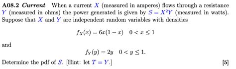 Solved A Current When A Current X Measured In Amperes Chegg Com