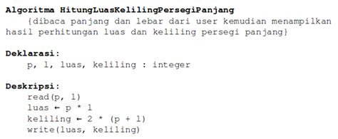 Algoritma Menghitung Luas Dan Keliling Persegi Panjang C Dan Pascal Develop