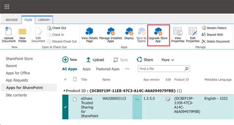 Eshare Sharepoint Application Update Guide Eshare Support