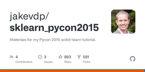 github jakevdp sklearn pycon2015 materials for my pycon 2015 scikit