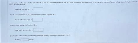 solved total cost function c x total cost function