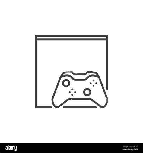 Gamepad With Video Game Console Concept Icon Or Symbol In Outline Style