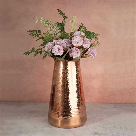 Dhatu Handcrafted Copper Flower Vase Phooldani Ting