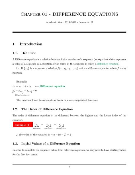 Solution Difference Equation Studypool