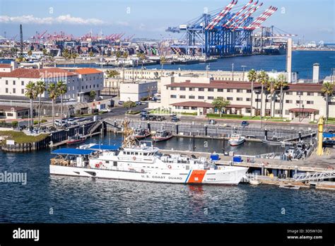 Port Of Los Angeles Us Coast Guard Docks And Administration Building