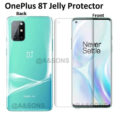 For Oneplus 8t Screen Protector Front And Back Jelly Protector Hydrogel