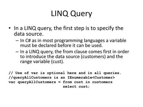 PPT Introduction To LINQ PowerPoint Presentation Free Download ID 2577892