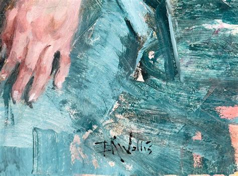 Lot Eric Wallis Woman In Blue Oil On Board