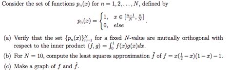 solved consider the set of functions p x for n 1 2