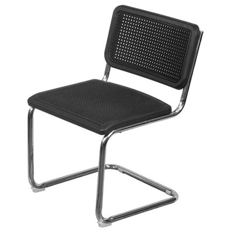 Cadeira Cesca Polipropileno Preto Simulando Palha Preto Base Fixa Cromada Leroy Merlin