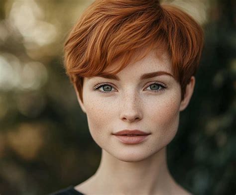 Flattering Pixie Cut In Auburn For Chubby Faces • Artfasad
