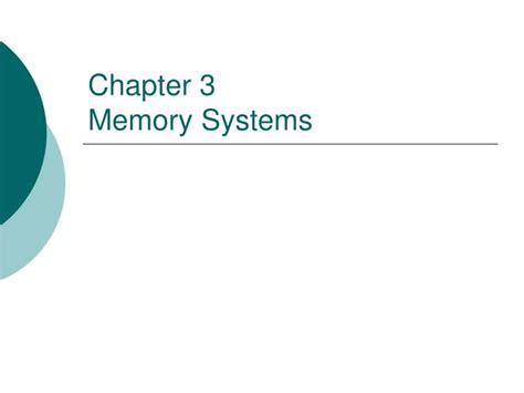PPT Chapter 3 Memory Systems PowerPoint Presentation Free Download ID 7101402