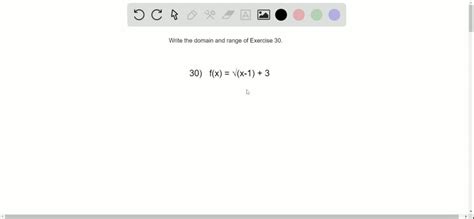 write the domain and range of the following exercises numerade