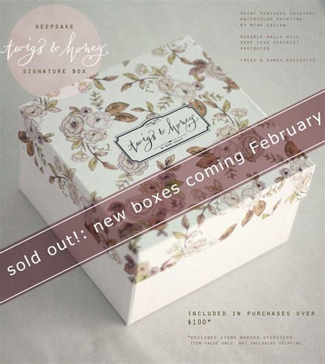 An Open Box With Flowers On It And The Text Sold Out New Boxes Coming