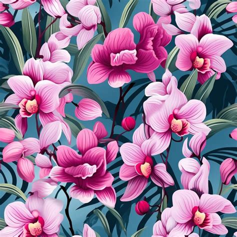 Premium Ai Image Floral Pattern For Packaging