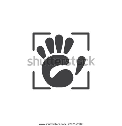Palm Scan Authentication Vector Icon Filled Stock Vector Royalty Free