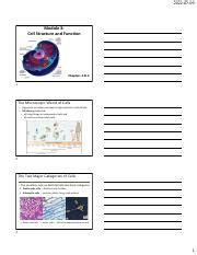 Exploring Cell Structure and Function in Detail | Course Hero
