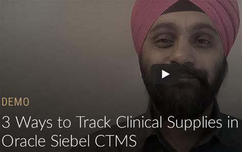 Video 3 Ways To Track Clinical Supplies In Oracle Siebel Ctms Blogs Perficient
