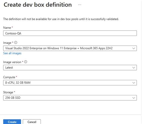 Microsoft Dev Box Configuration