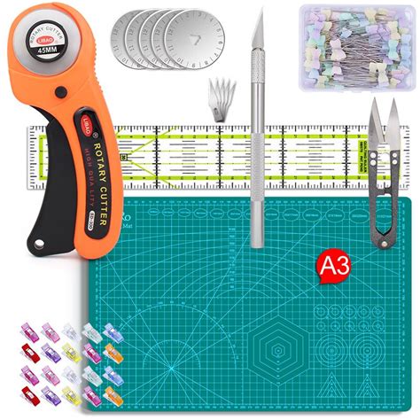 Rotary Cutters Set With Cutting Mat Patchwork Rule Grandado