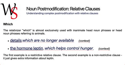Relative Clauses Noun Phrase Postmodification Writing Support