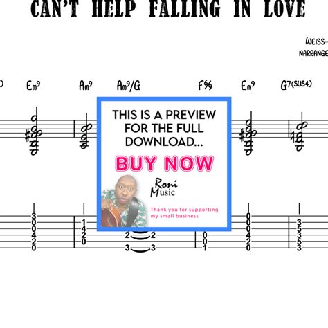Guitar Chords Elvis Presley Elvis Presley Cant Help Falling In Love